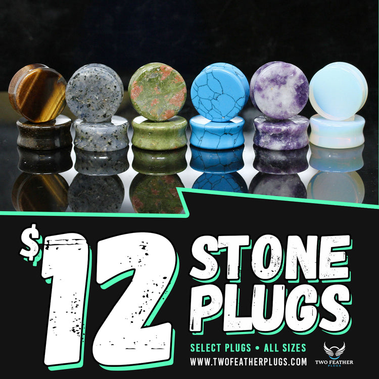 Stretched Ear Hand Carved Plugs, Tunnels, Gauge, and Hangers – Two ...