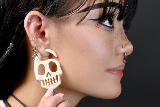Stretched Ear Hand Carved Plugs, Tunnels, Gauge, and Hangers – Two ...