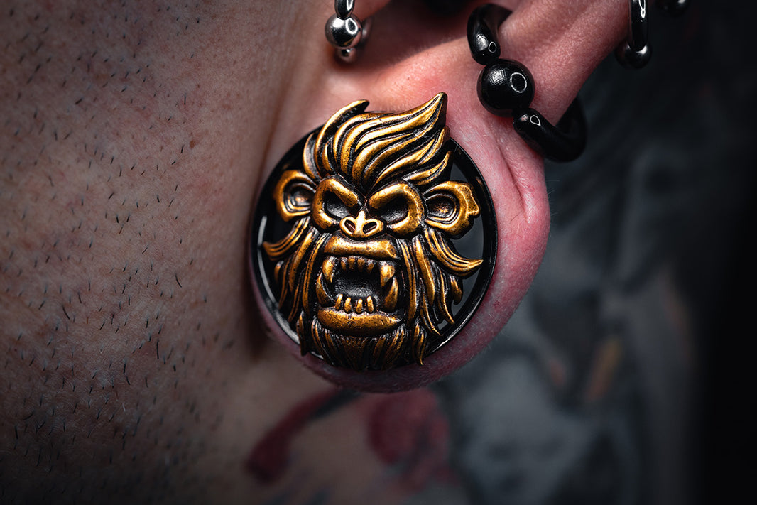 Stretched Ear Hand Carved Plugs, Tunnels, Gauge, and Hangers – Two ...