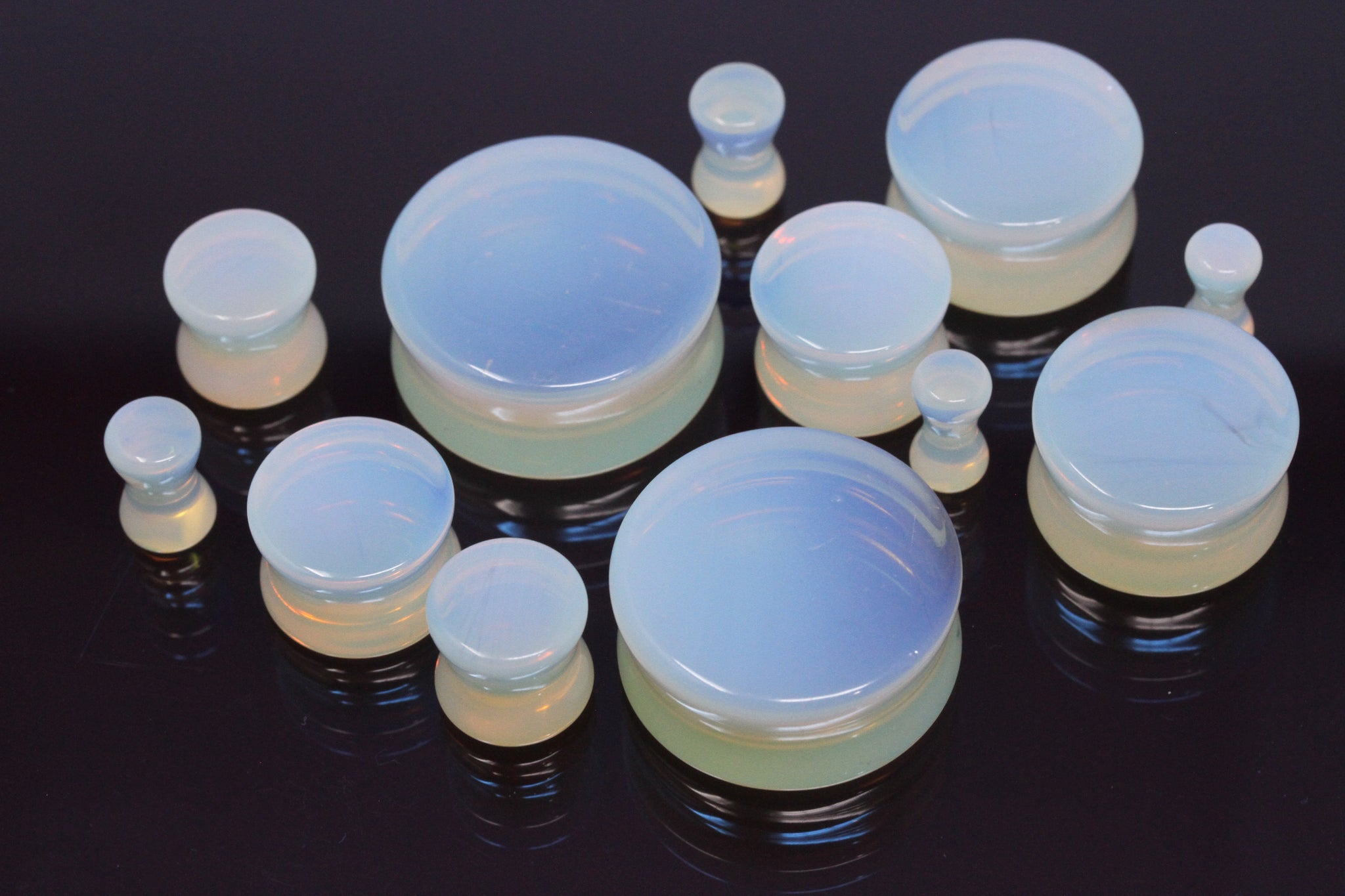 Opalite Plugs for stretched ears (Pair) - PH24 – Two Feather Plugs