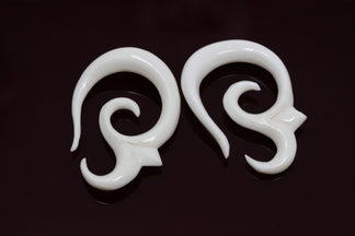 White Plugs for Gauged Ears - Stretch Plugs (Pair) - C056 – Two Feather ...