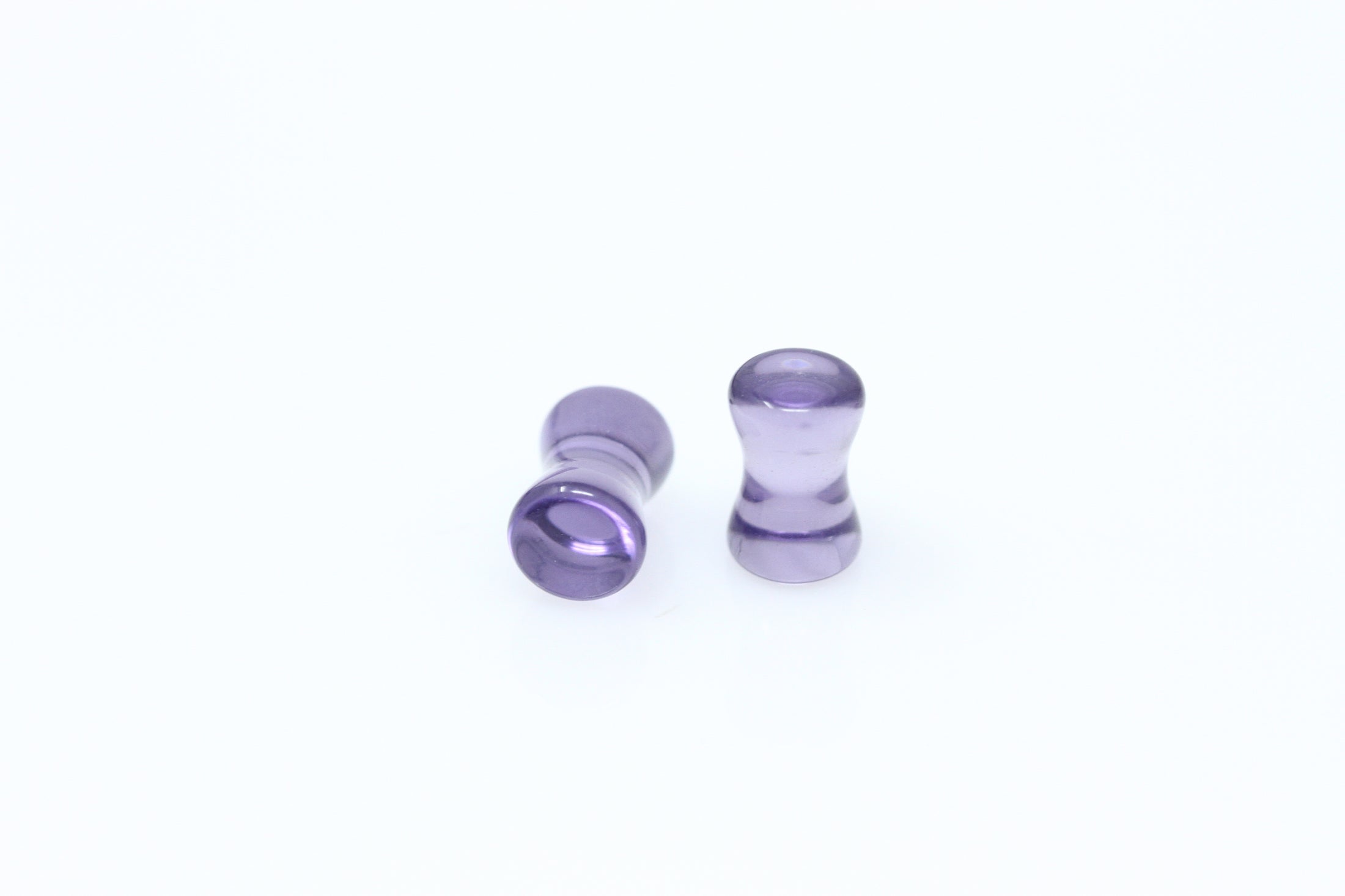 Purple Glass Plugs for Stretched Ears (Pair) - PH141 – Two Feather Plugs