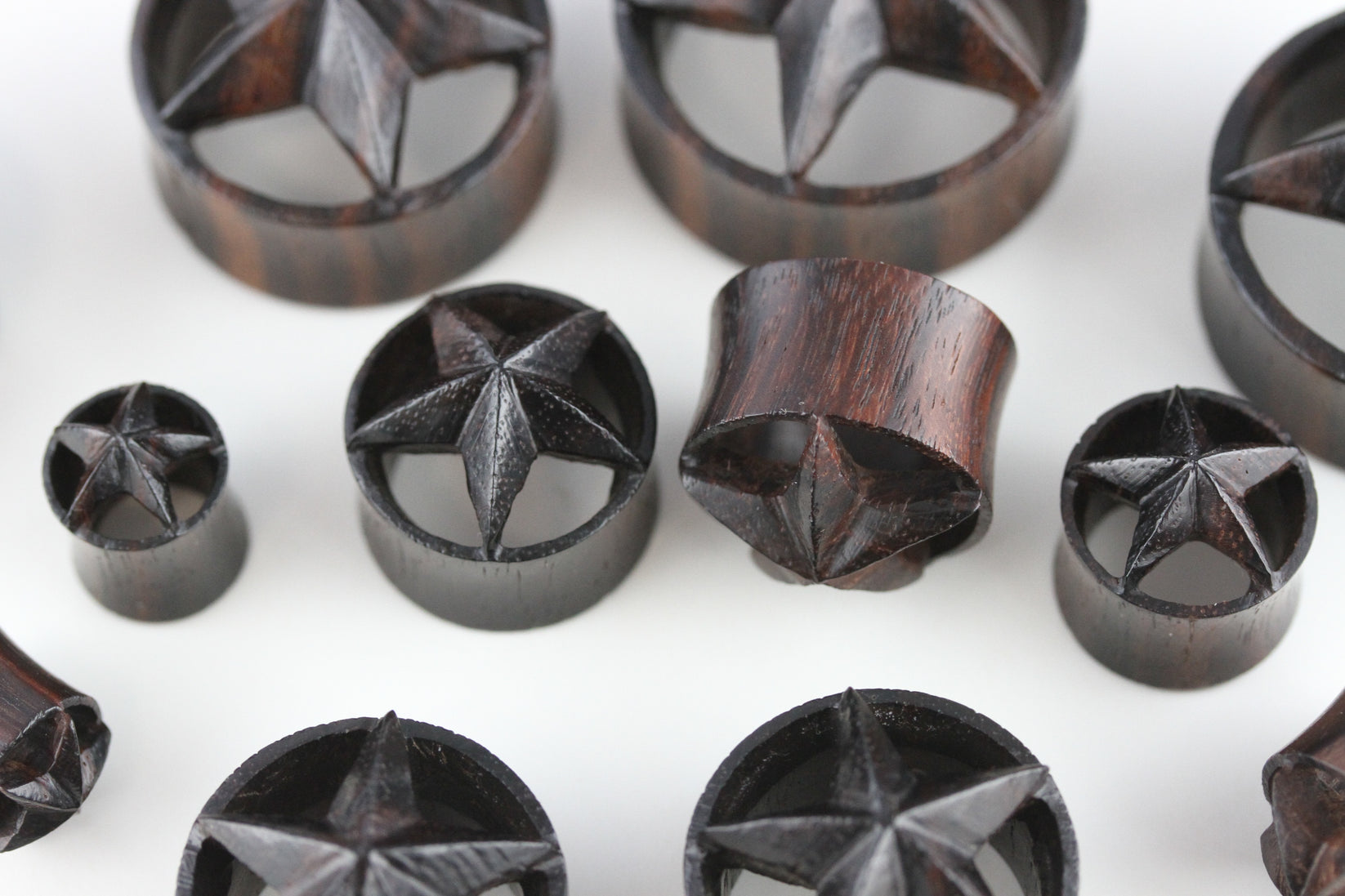 Starfish Wooden Plugs (Pair) - PA69 – Two Feather Plugs