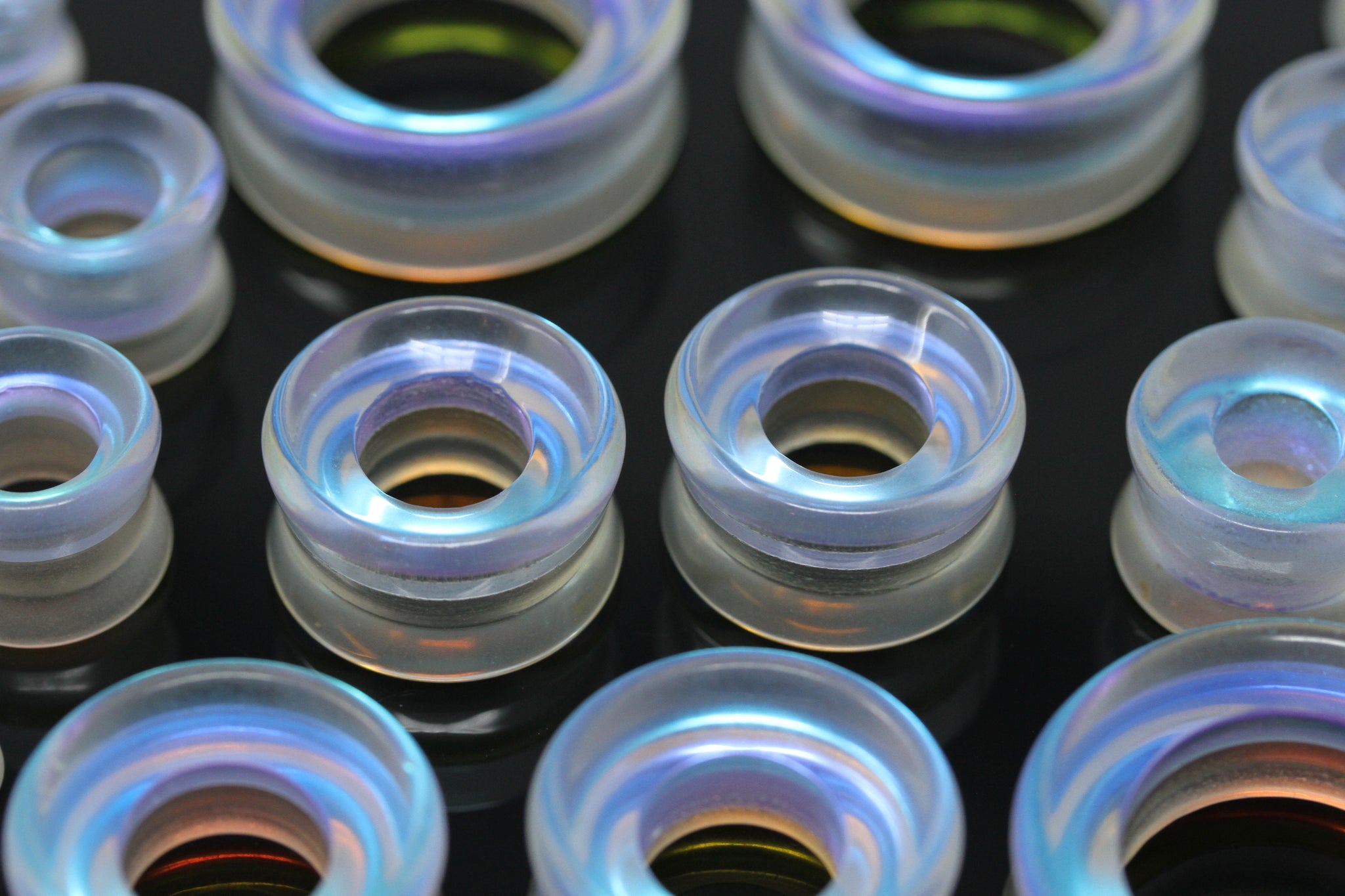 Unicorn Poop Glass Tunnels (Pair) - PH147 – Two Feather Plugs