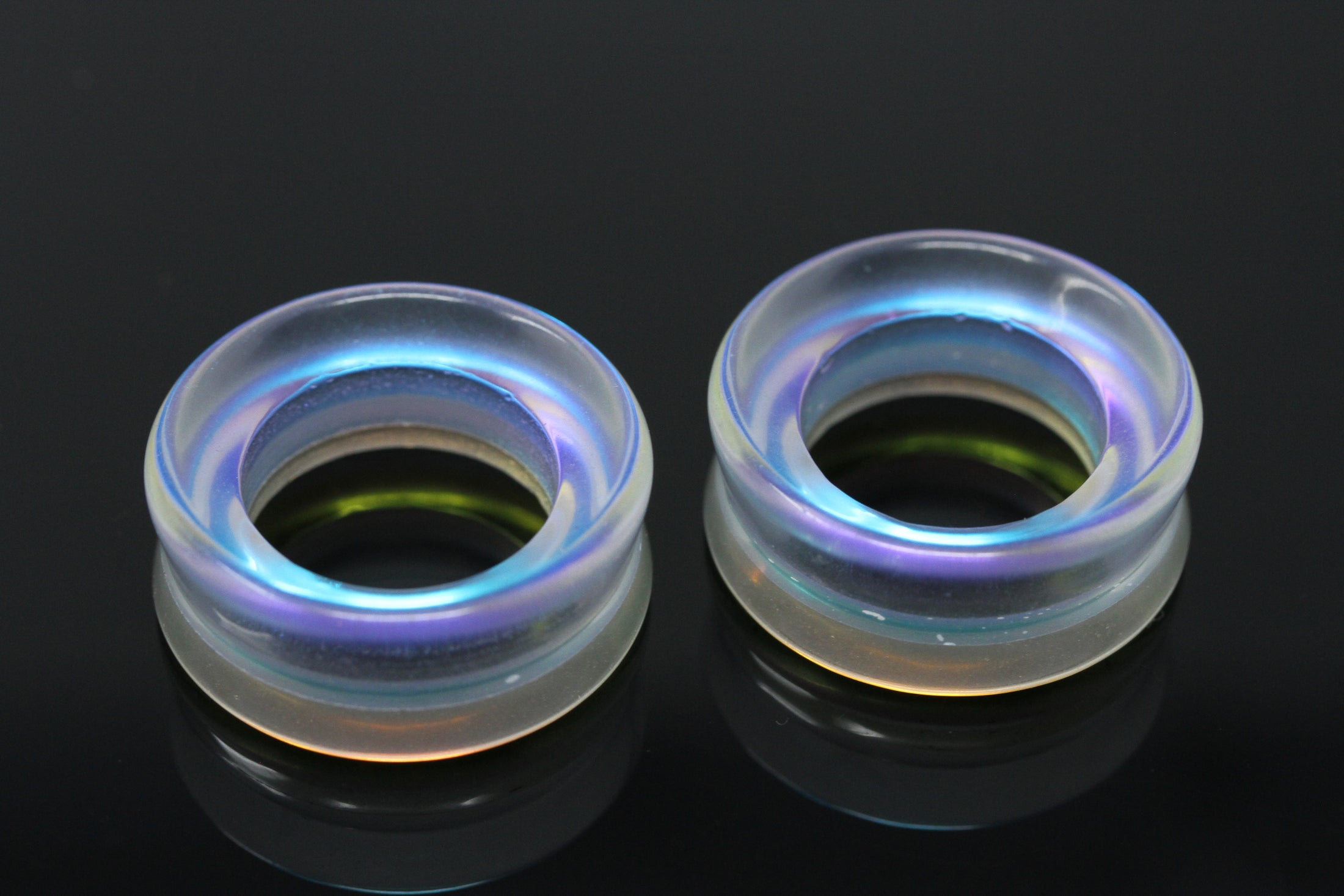 Unicorn Poop Glass Tunnels (Pair) - PH147 – Two Feather Plugs
