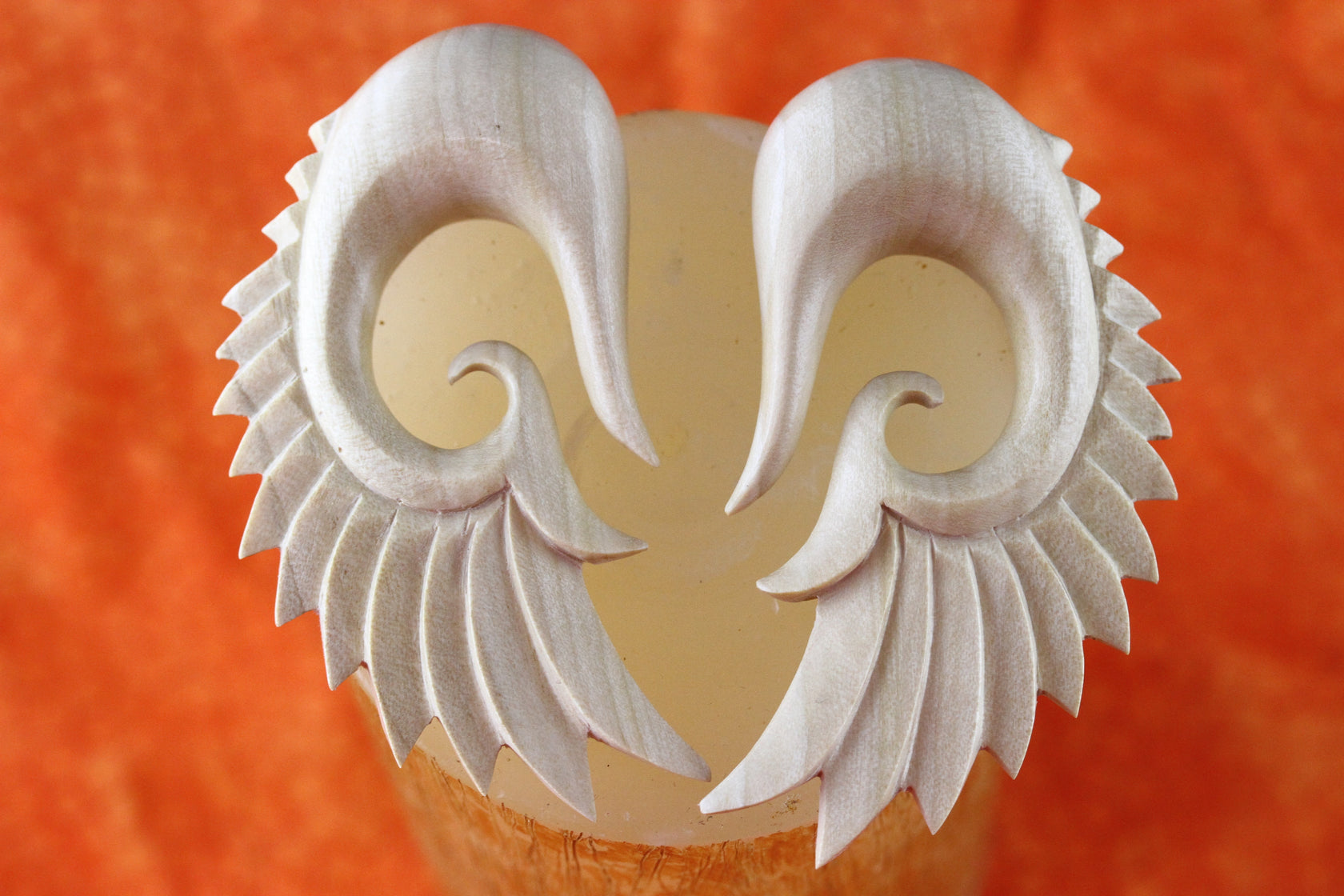 Wood Wings - Hanging Plugs (Pair) - E003 – Two Feather Plugs