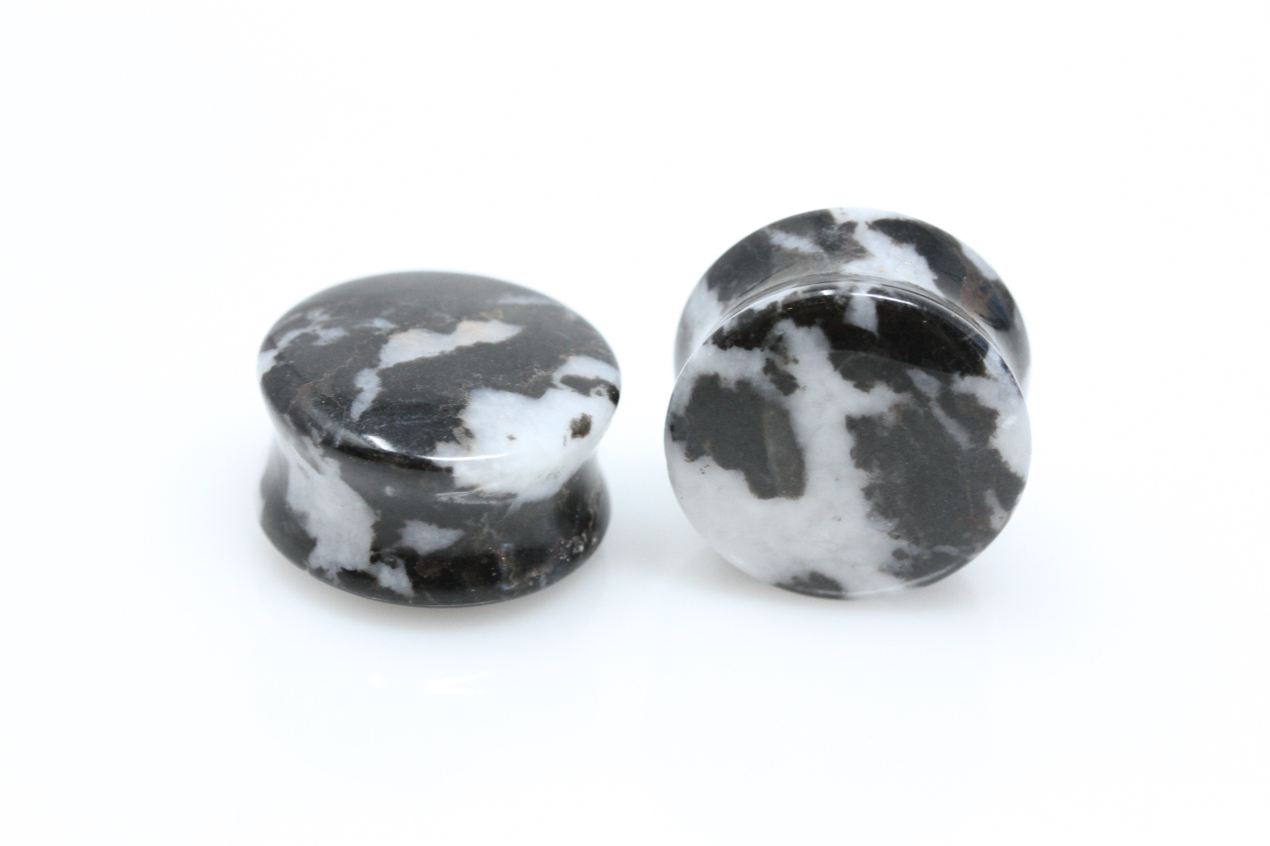 Zebra Jasper Plugs - Double Flared Plugs (Pair) - PH150 – Two Feather Plugs