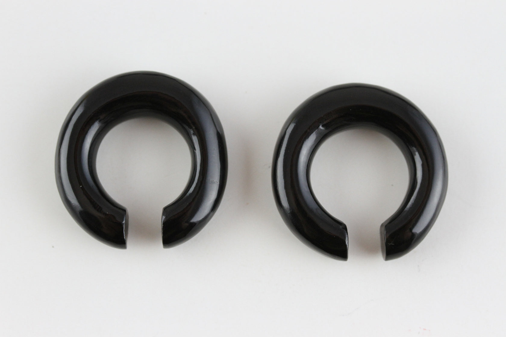 Horn Hoops for Stretched Ears - Hand Carved (Pair) - B047 – Two Feather ...