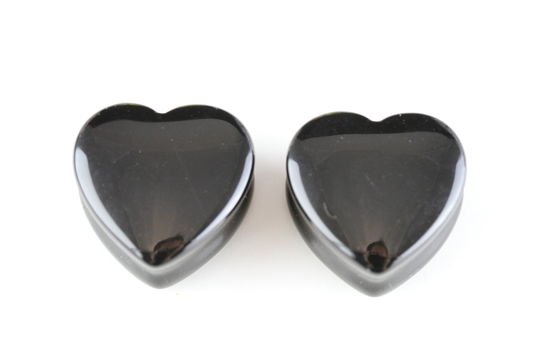 Obsidian Heart Shaped Plugs - Obsidian heart plugs (Pair) - PH28 – Two ...