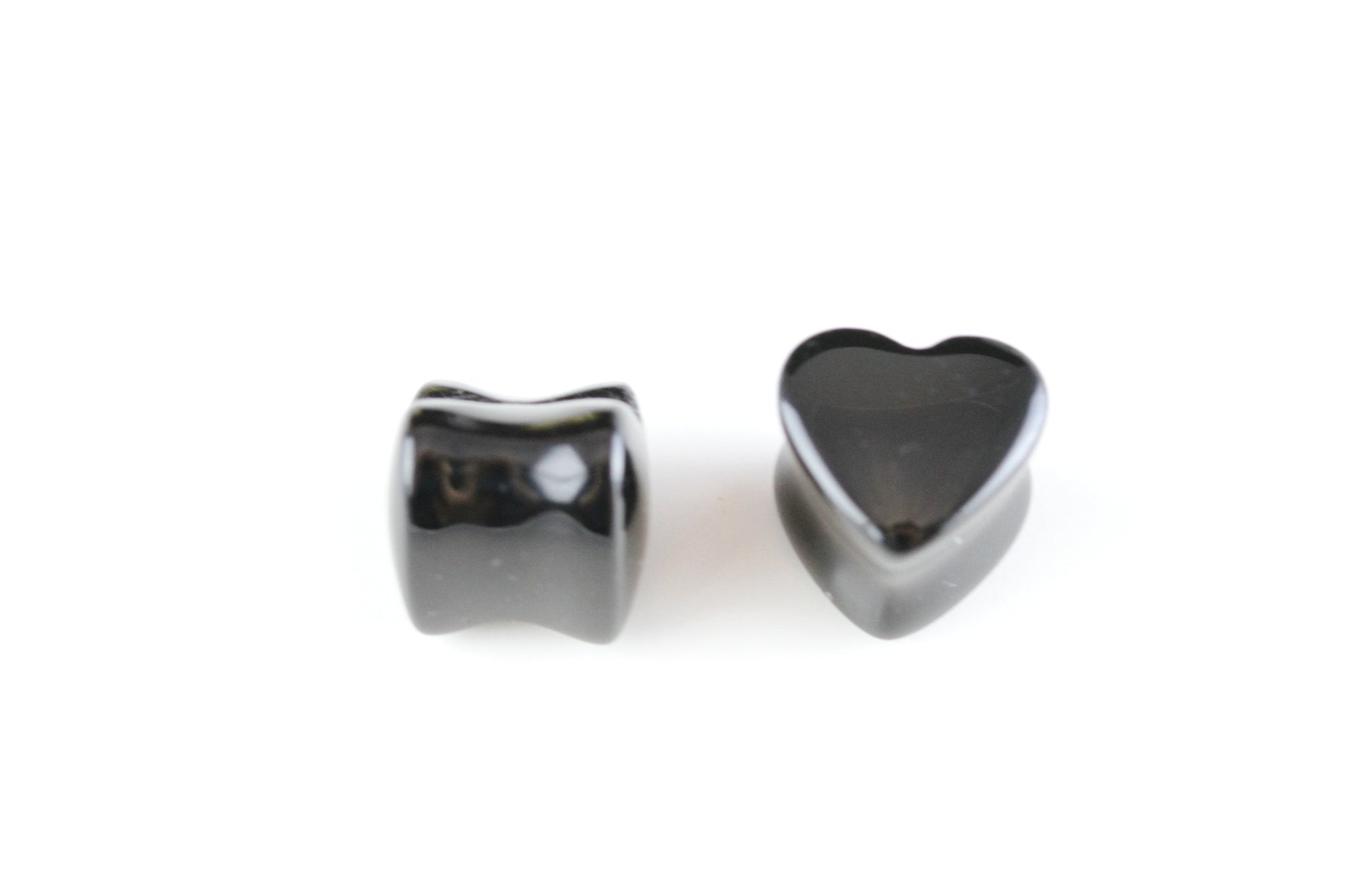 Obsidian Heart Shaped Plugs - Obsidian heart plugs (Pair) - PH28 – Two ...