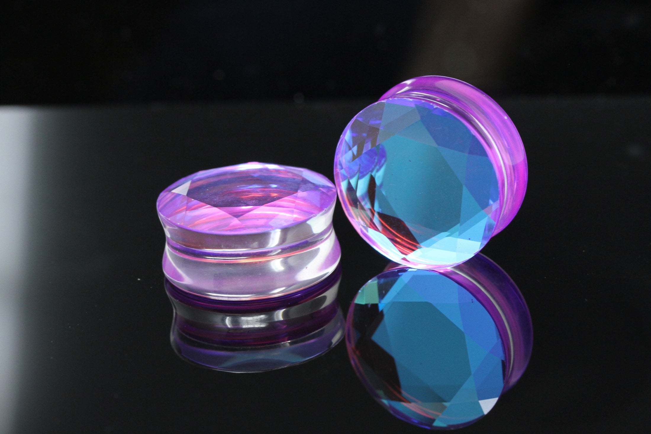 Princess Gem Faceted Cut Plugs - (Pair) - PH94 – Two Feather Plugs