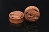 Wooden Koi Fish Tunnels - Hand Carved Koi Fish Plugs (Pair) - PA39– Two ...