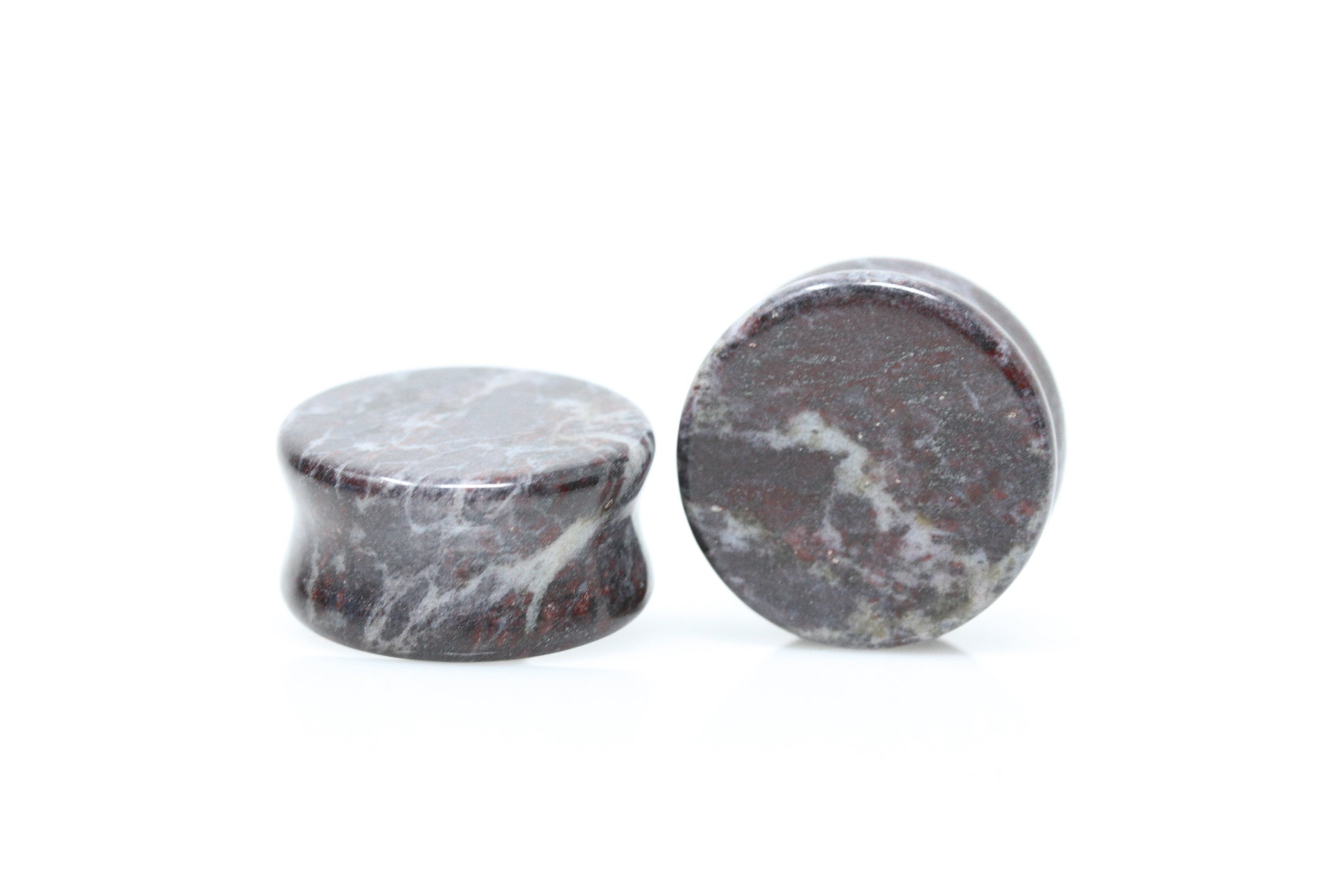 Black Magma Stone Plugs for stretched ears (Pair) - PH52 – Two Feather ...