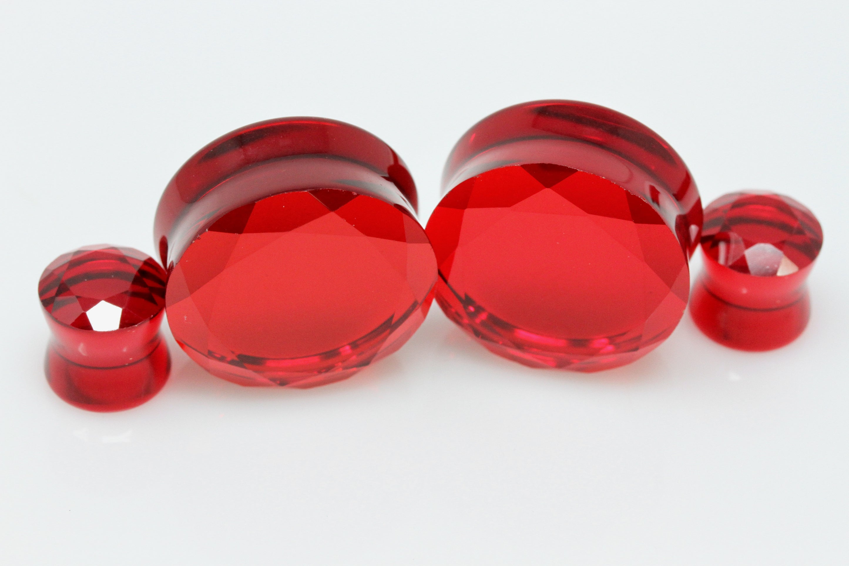 Lucifer's Gem Faceted Cut Plugs - (Pair) - PH98 – Two Feather Plugs