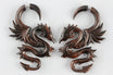 Serpent Dragon Plugs - Carved Wood Hanging Plugs (Pair) - D041 – Two ...