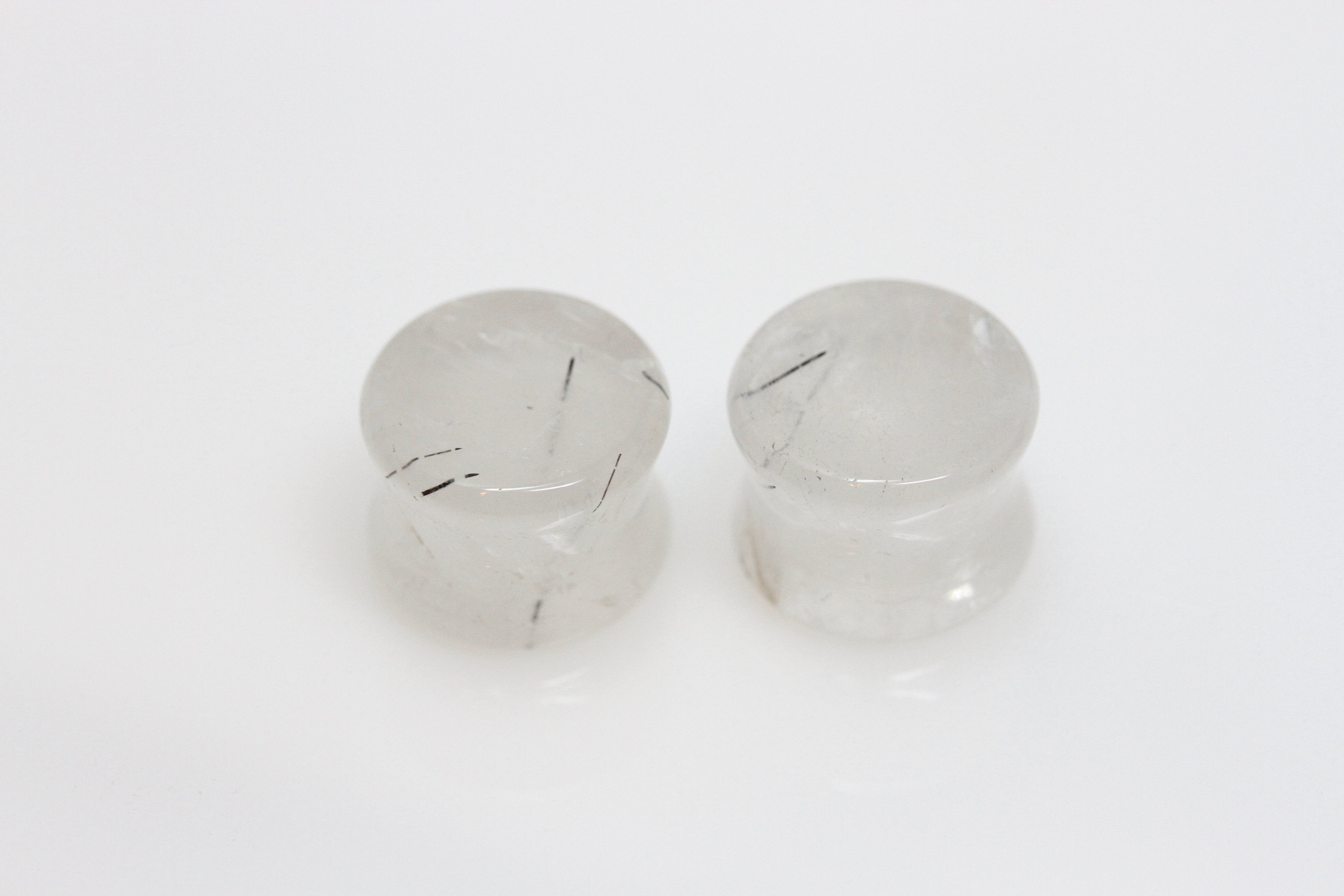 Tourmalated Quartz Plugs - Healing Plugs (Pair) - PH64 – Two Feather Plugs