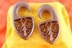 Carved Wooden Hanging Plugs - (Pair) - A040 – Two Feather Plugs