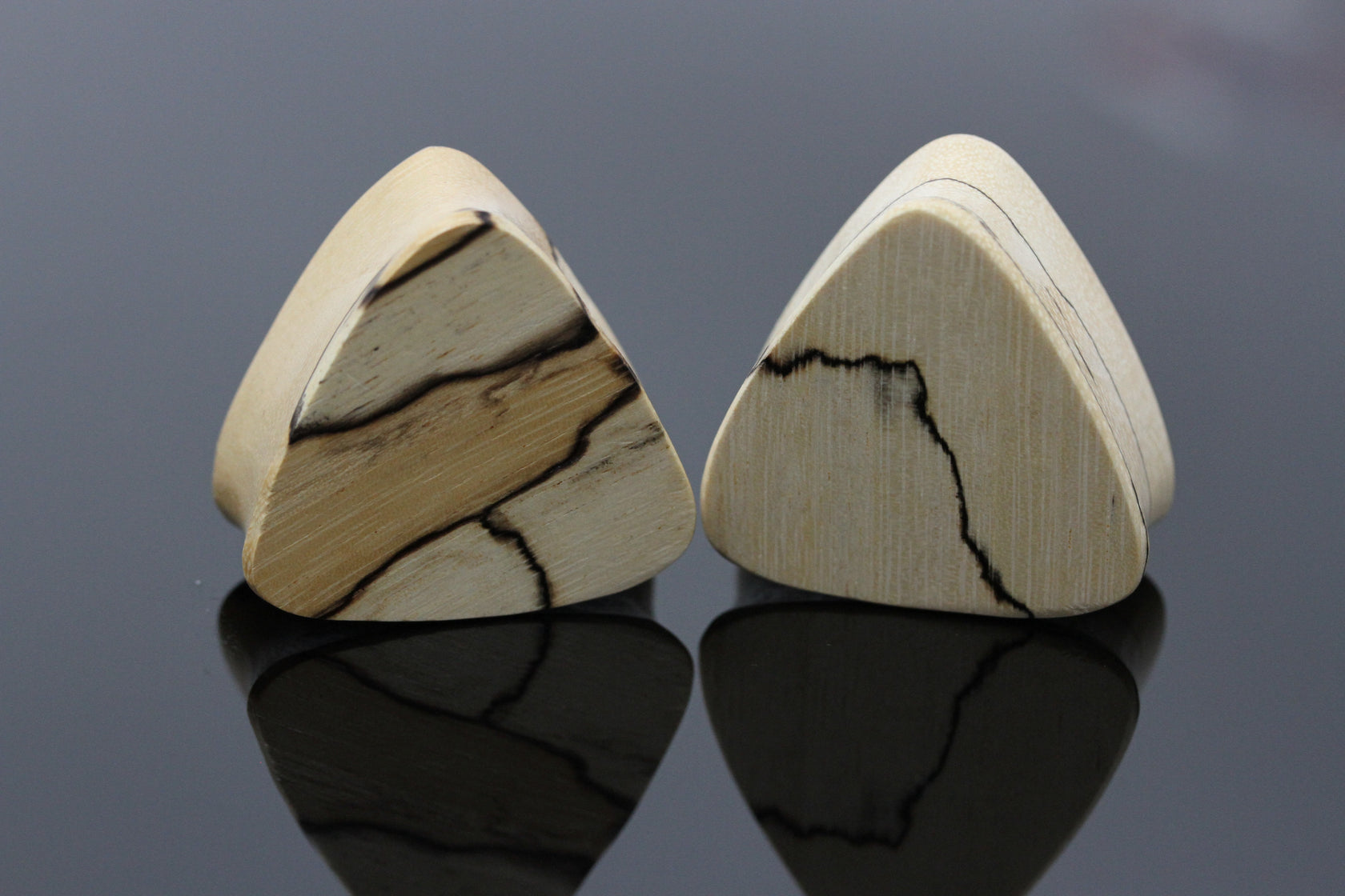 Triangle Tamarind Wood Plugs (Pair) - PA110 – Two Feather Plugs