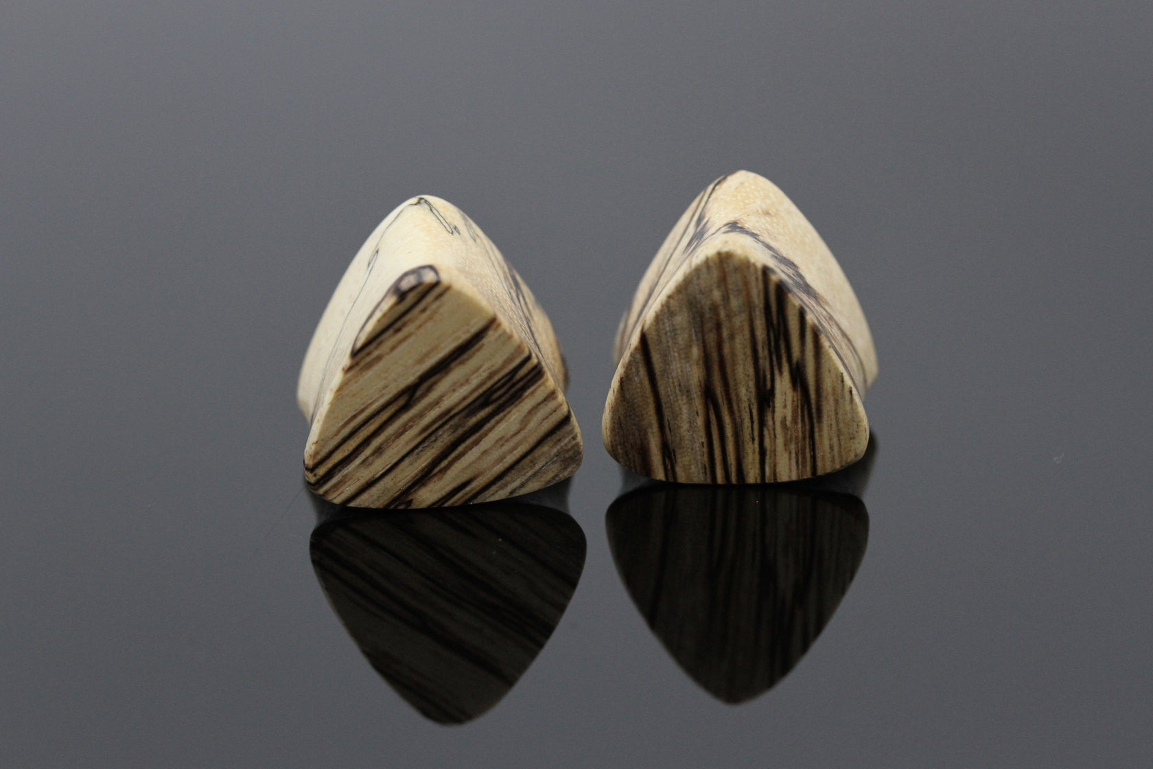 Triangle Tamarind Wood Plugs (Pair) - PA110 – Two Feather Plugs