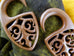 Carved Wooden Hanging Plugs - (Pair) - A040 – Two Feather Plugs