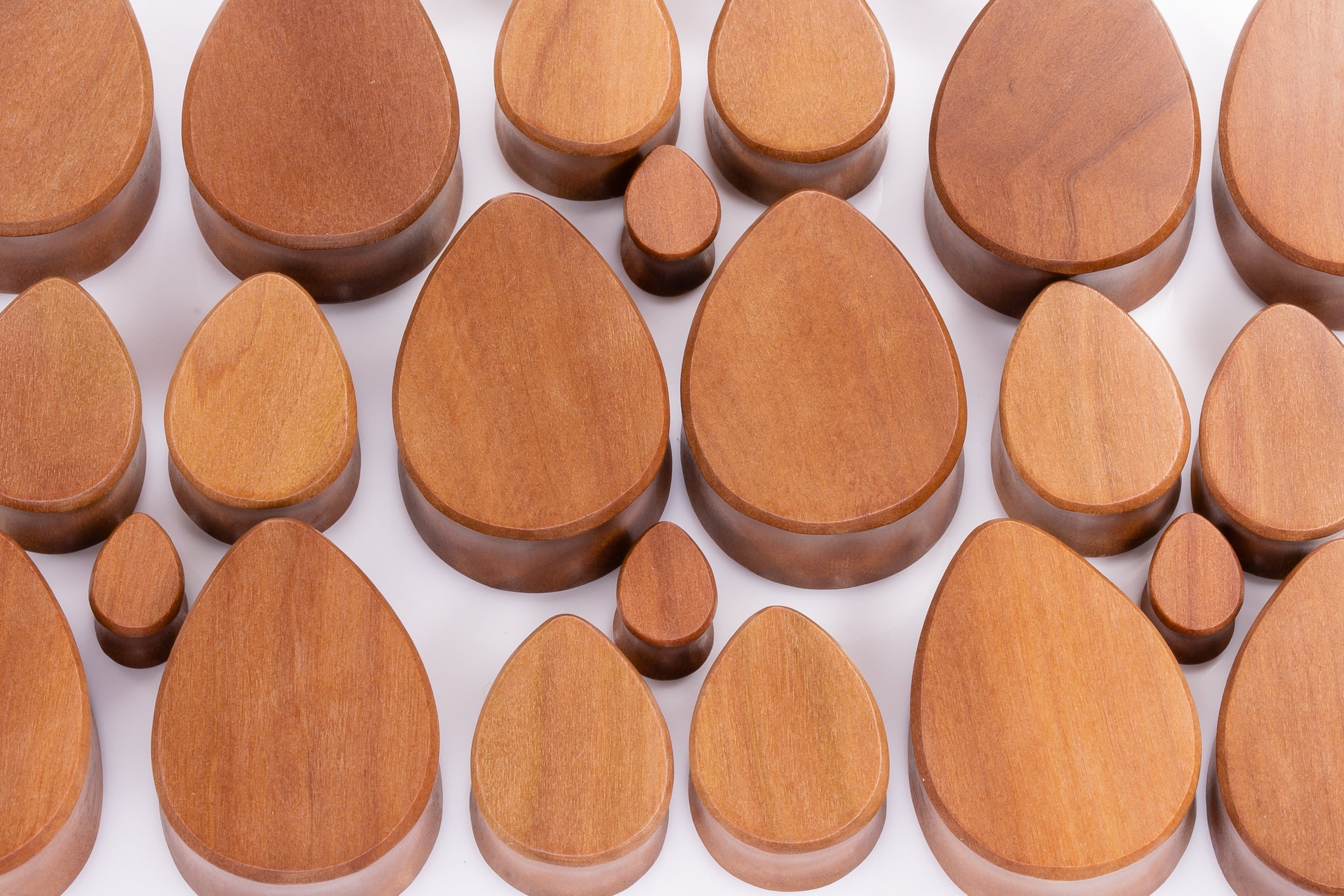 Wooden TearDrop Plugs Stretched Ears - Sawo (Pair) - PA34 – Two Feather ...